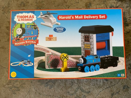 Learning Curve Wooden Thomas Train Harold’s Mail Delivery Set! New! | eBay