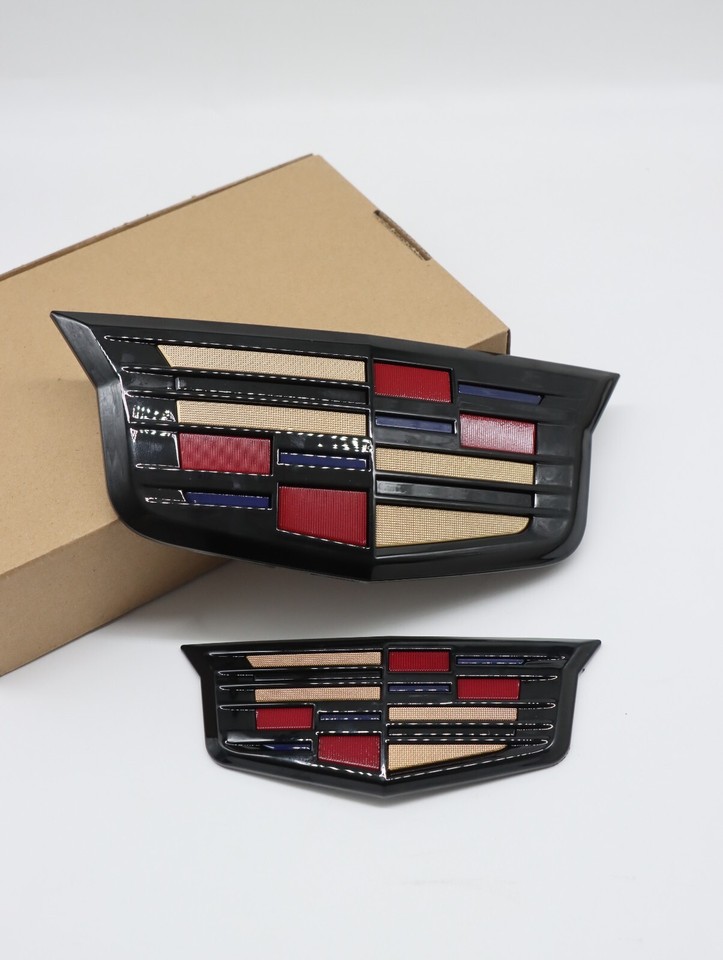 Clip-On Front Badge & Rear Sticker Emblem For 2015-2017 CT6 XT5 XTS ATS ...