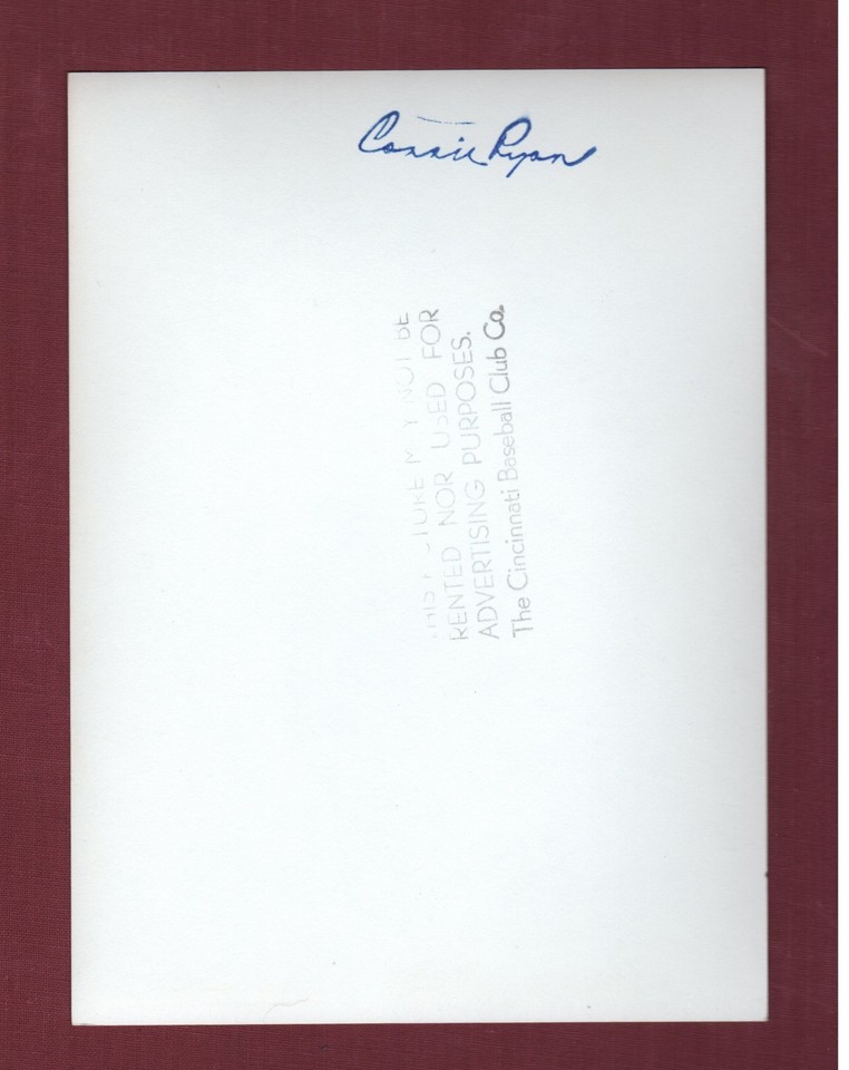 CONNIE RYAN, Reds | circa 1954 Cincinnati Redlegs 5"X 7" team-issued ...