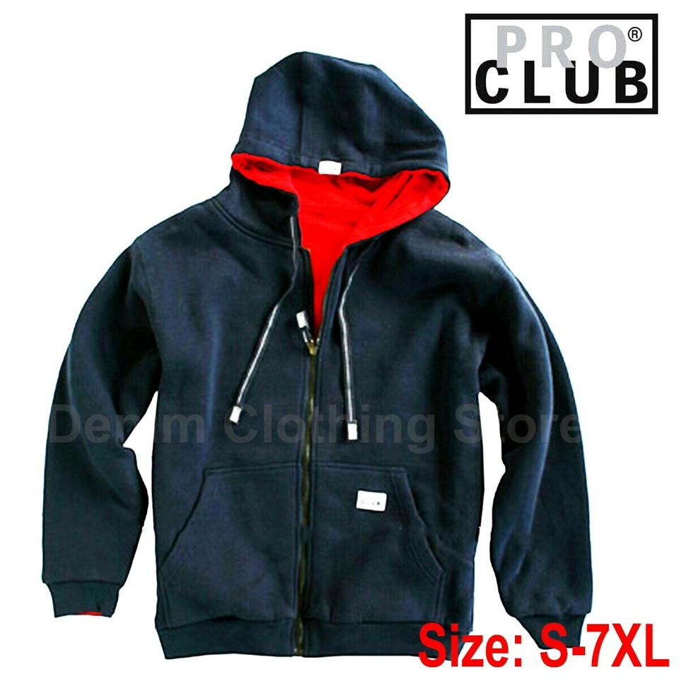 Pro Club Reversible Full Zip Up Heavyweight Thick Jacket Sweatshirts ...