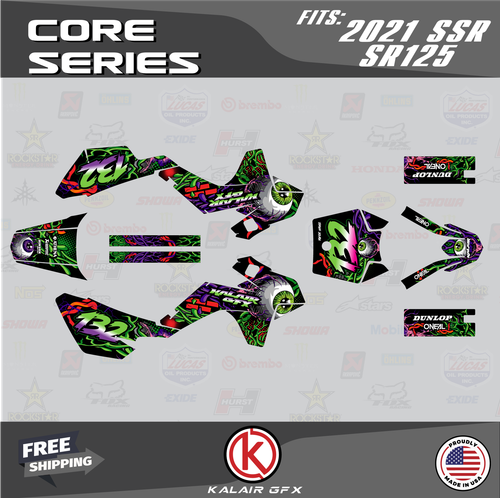 Graphics Kit for SSR SR70C SR110 SR125 70 100 125 2021 Core - PURPLE | eBay