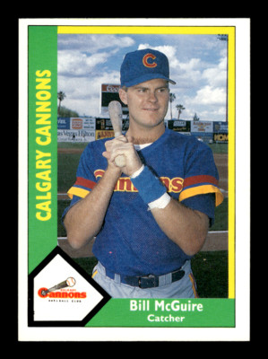 1990 CMC # 14 Bill McGuire Card (ML) Calgary Cannons Seattle Mariners ...