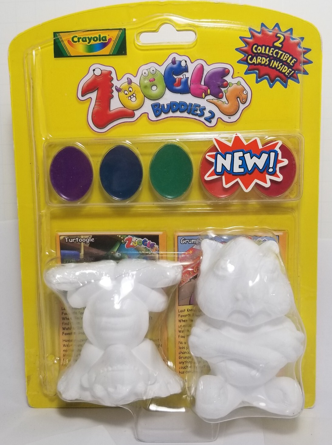 CRAYOLA~ZOOGLES Buddies 2🐙 PAINT KIT 2-5/8" creatures/ w/2 cards NEW ...