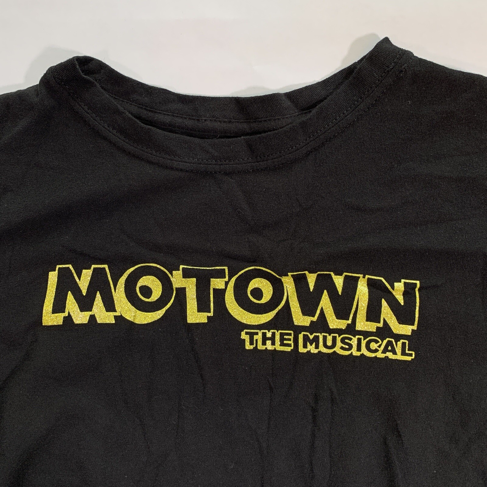 Motown The Musical Gold Glitter Logo Black Women’s Fi… - Gem