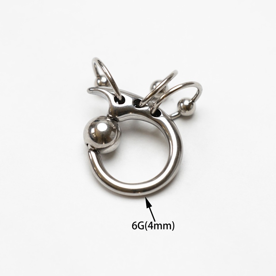 Surgical Steel Spring Loaded Captive Bead Earring BCR Nose Septum Ring ...
