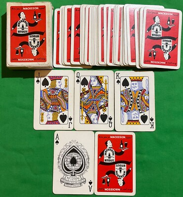 Old Vintage * MACKESON STOUT BEER * Advertising Playing Cards BREWERY ...