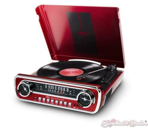 ION Mustang LP 4-in-1 Turntable Entertainment System - Red for sale ...