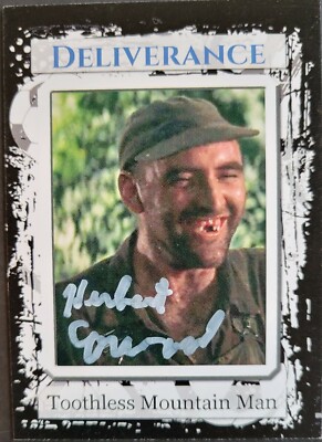 Herbert Cowboy Coward signed DELIVERANCE card 1 The Toothless Mountain ...