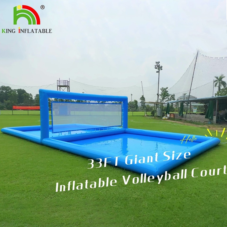 33ft Inflatable Volleyball Court Outdoor Water Volleyball Pool For ...