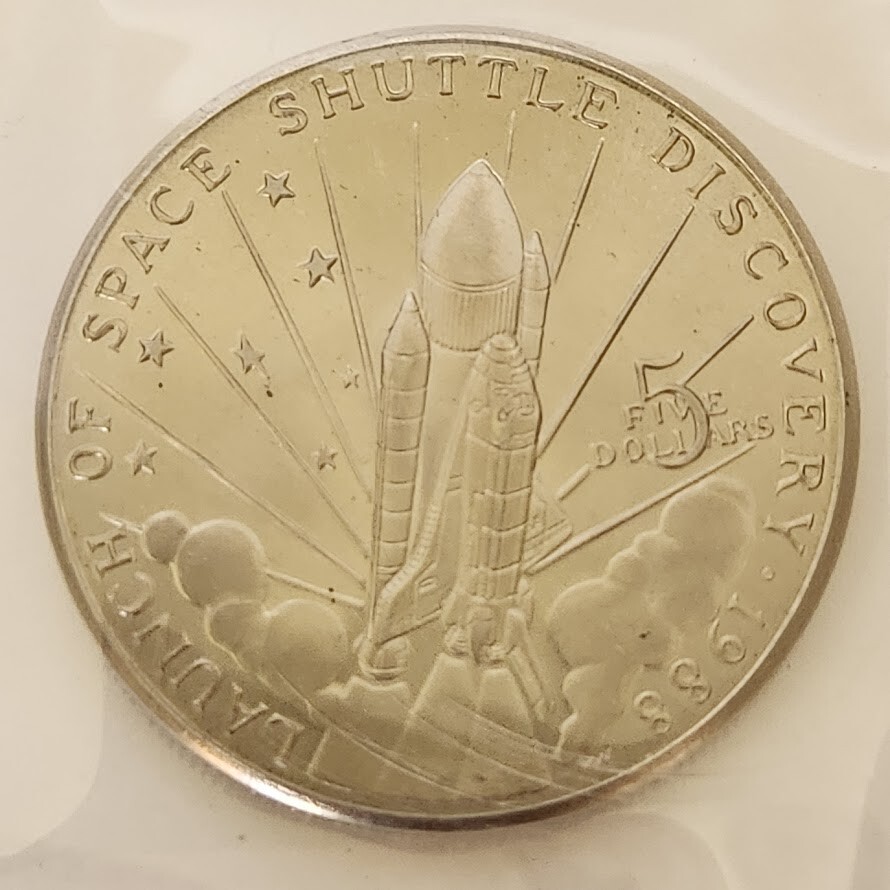 1988 Space Shuttle Discovery $5 Commemorative Coin Marshall Islands | eBay