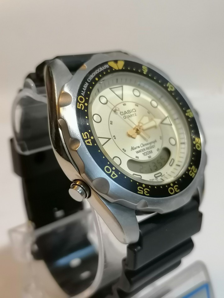 Vintage Casio "Arnie Smile" AD-520 388 Alarm Chronograph Watch ...
