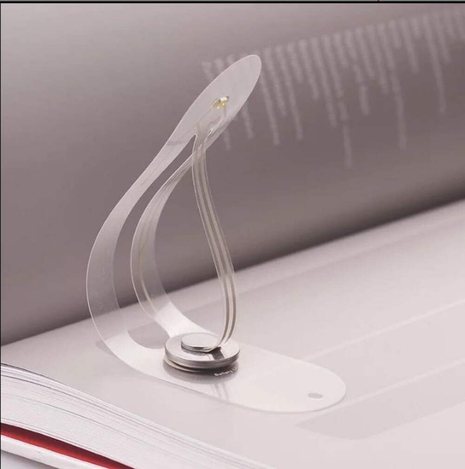 LED Book Light Bookmark Lamp Foldable Ultra Thin Reading | eBay