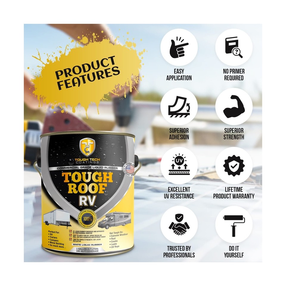 RV Roof Sealant - RV Roof Coating for RV, Campers, and Buildings ...