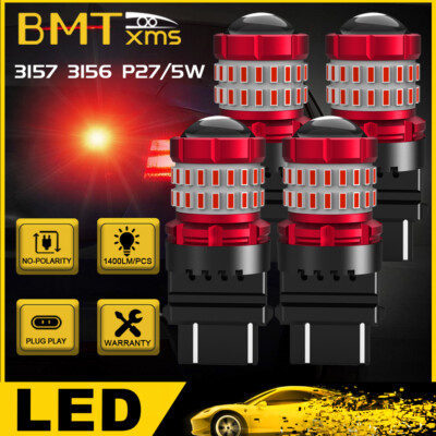 4X LED Brake Stop Tail Light Bulbs 3157 3057 3156 Red for Ford F-150 F ...