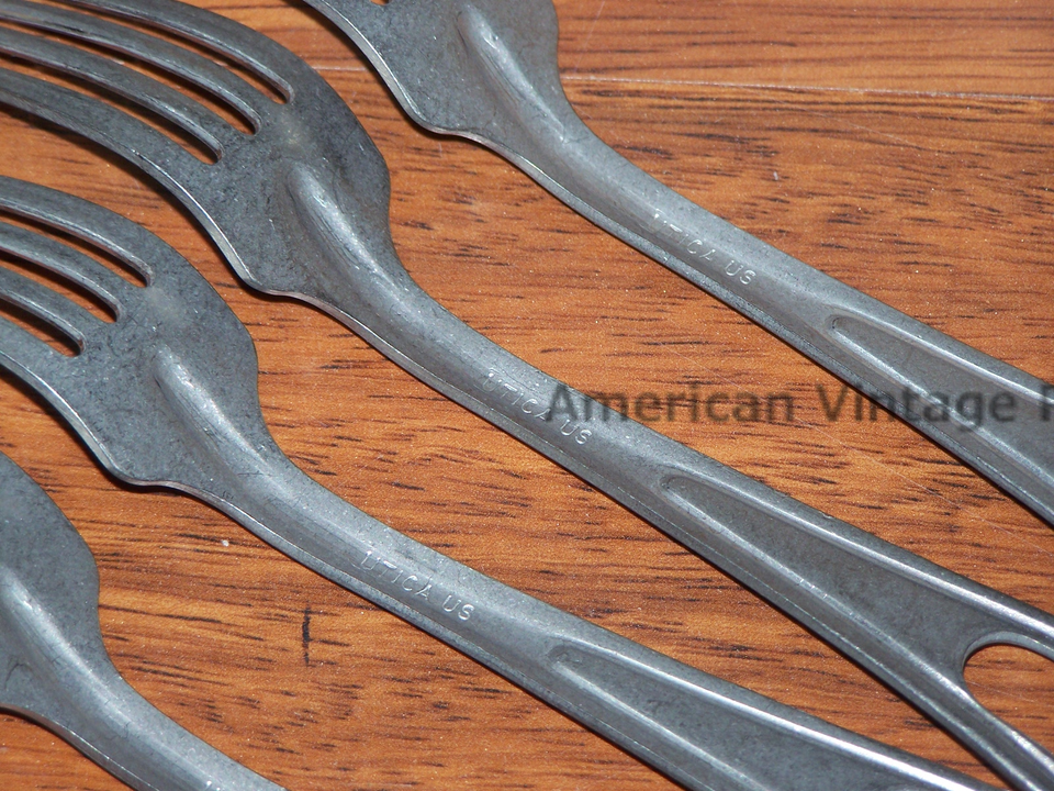 5 Mess Fork NOS Stainless Eating Utensil Silverware Vietnam Army ...
