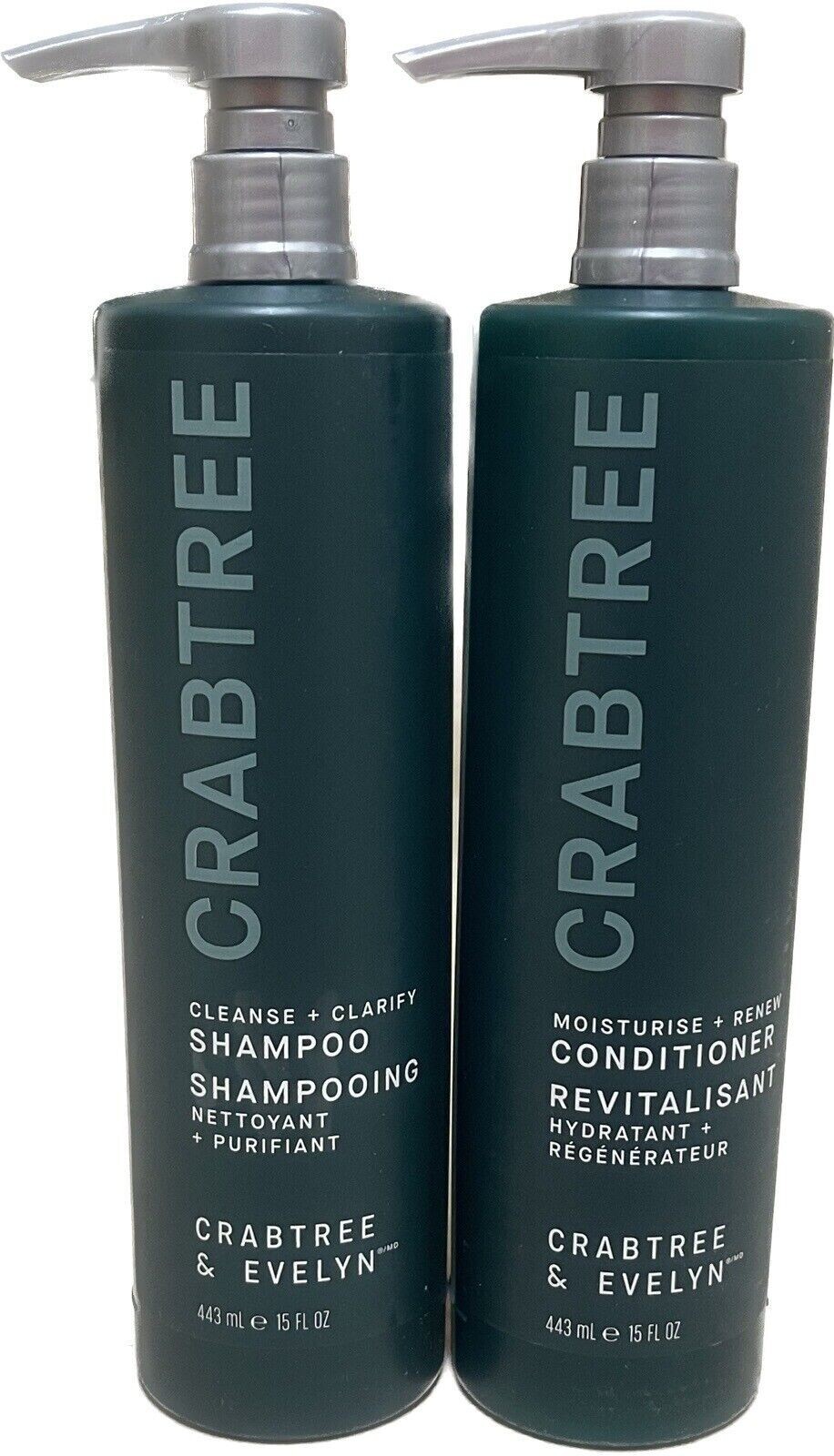 2 Crabtree & Evelyn Shampoo & Conditioner Set - 15 Fl Oz Large Size For ...