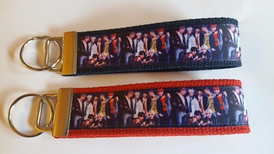 BTS inspired 6" Keychain Key Fob Wrist Strap Ring Rock Pop Music K Pop ...
