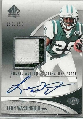 LEON WASHINGTON 2006 SP AUTHENTIC ROOKIE AUTHENTIC SIGNATURE PATCH# | eBay