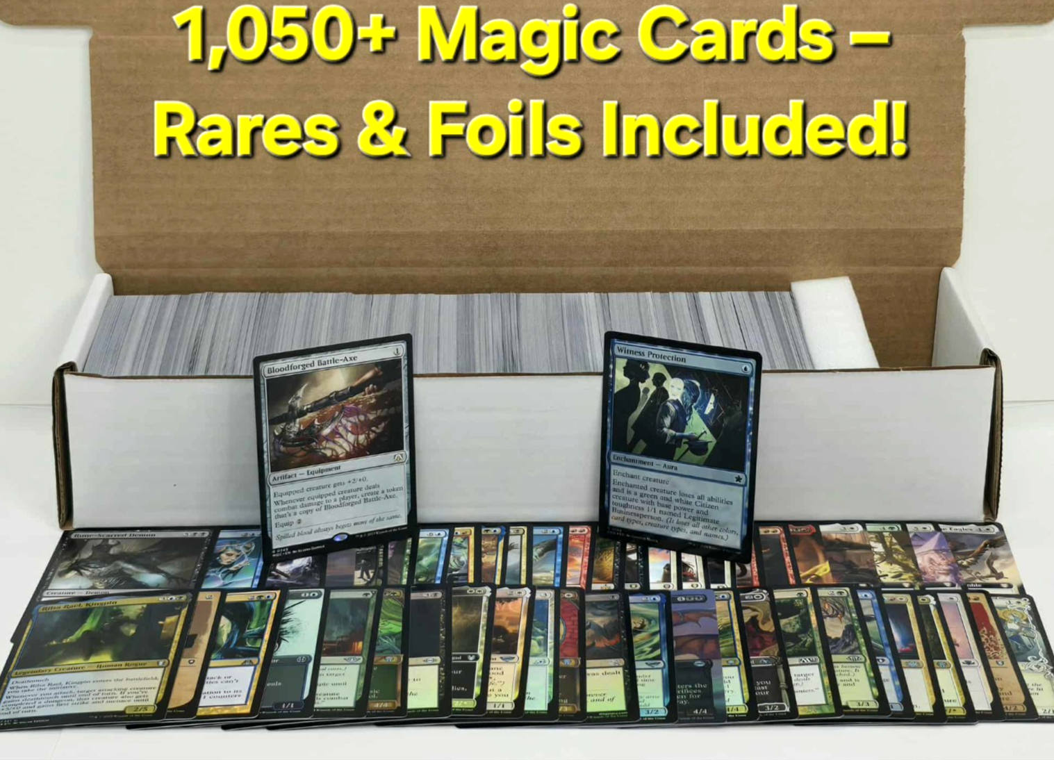MTG Bulk Box – 1,050 Magic Cards – Includes Rares & Foils – Huge ...