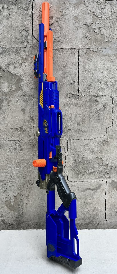 Nerf N-Strike CS-6 LongStrike Dart Blaster Sniper Rifle 3 Loaded Clips ...