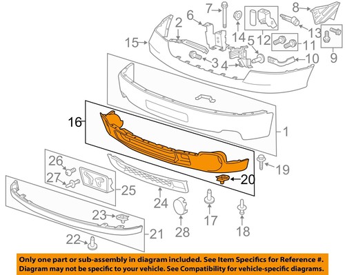 GM OEM 11-14 Sierra 2500 HD Bumper Components-Air Deflector 22755087 | eBay