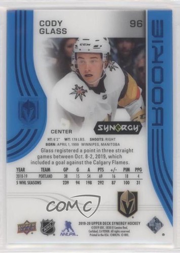 2019-20 Upper Deck Synergy - Rookies Blue #96 Cody Glass /199 (RC) for ...