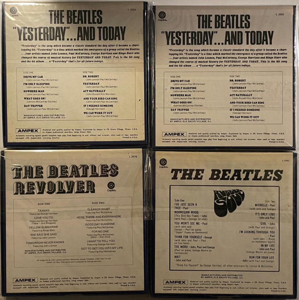 RARE HUGE LOT The Beatles 37 x Reel to Reel Tape Collection 7½ & 3¾ ...