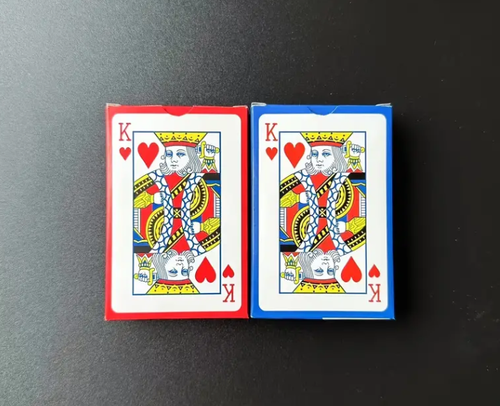 2 Decks Plastic Coated Paper Playing Cards Poker Card Red and Blue ...