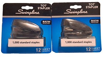 2 Swingline (Small Size) TOT Stapler 1000 Standard Staples 12 Sheet ...