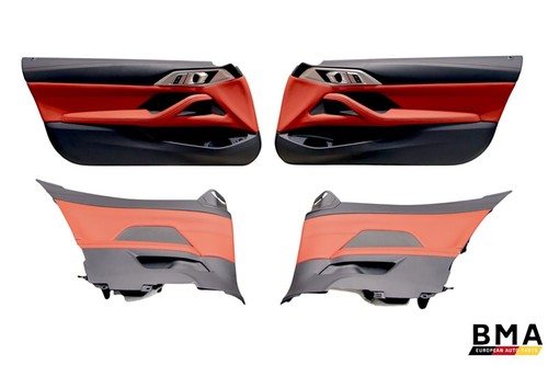 BMW M4 G82 Fiona Red Extended Leather Door Panel Interior Set 2021 ...
