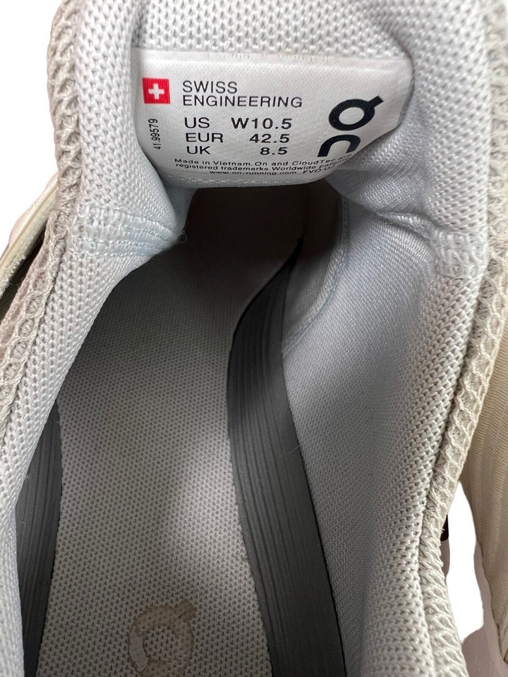 Women’s On Cloud OC White & Gray “Cloudswift 3” Running Walking Shoes ...