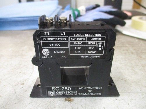 Greystone AC Powered DC Transducer SC-250 Range: 1-10A/5-50A/20-200A ...