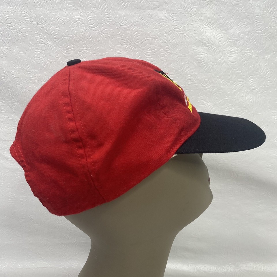 Vtg Houston Rockets NBA Red Black Adjustable Snapback Cap Hat 90s ...