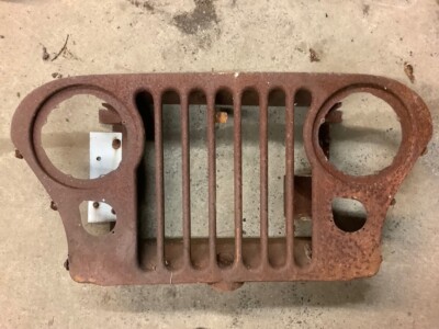 Rusty Patina Willys Jeep CJ Grille Garage Man Cave Wall Art | eBay