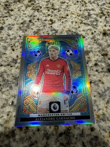2023-24 Panini Select Premier League EPL Alejandro Garnacho Stained ...