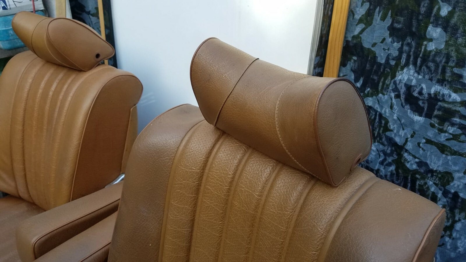 Mercedes w108 109 280SE SEL S Front Seat L&R in Bamboo with Headrest ...