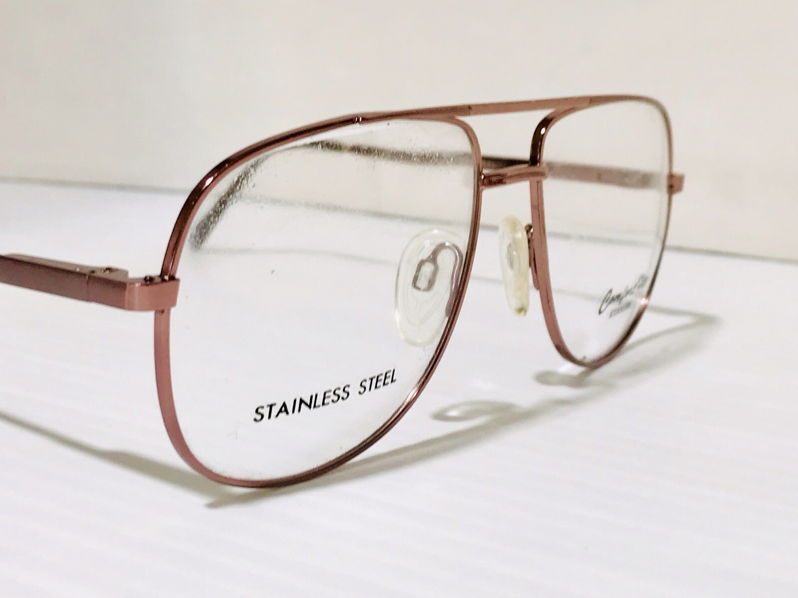 KENMARK FLEX 55mm SQUARE BROWN METAL MEN'S EYEGLASSES OPHTHALMIC FRAME ...