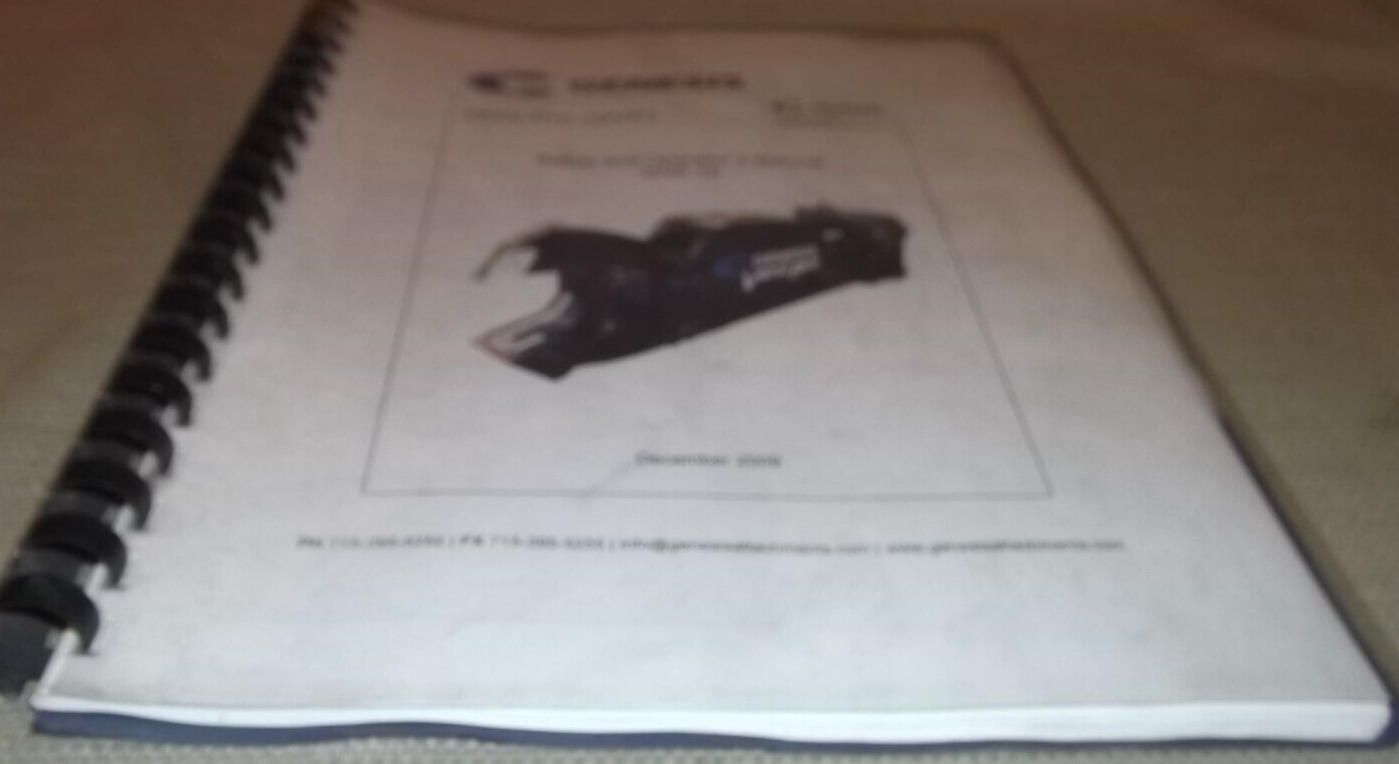 GENESIS VERSI PRO GVP HYDRAULIC SHEAR PARTS OPERATION & MAINTENANCE ...