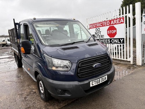 68 Plate Ford Transit 350 Crew Cab Tipper 92k Miles Euro 6 VAT ...
