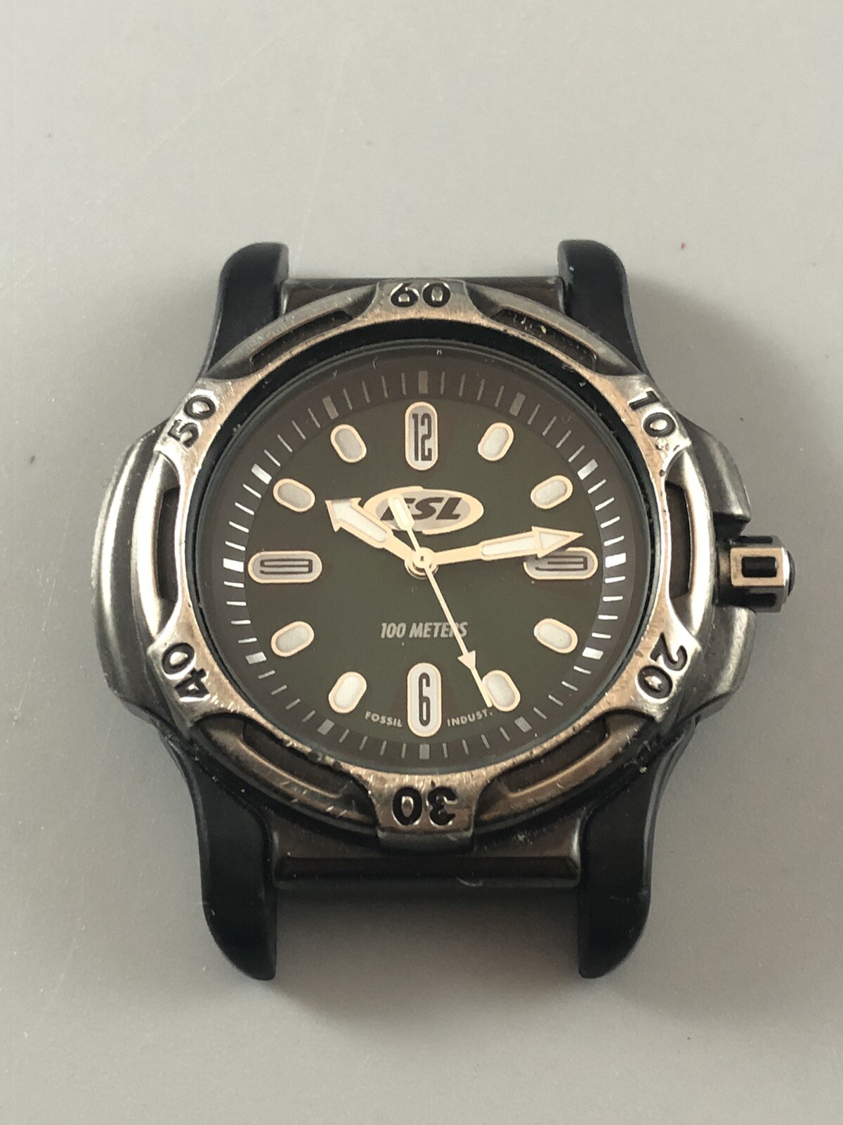 Fossil FSL Watch FL5124 Water Resistant 100M Tested Works No Strap WC1A ...