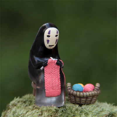 2pcs Set SpiritedAway No Face Man Figure Faceless Knitting Basket Toy ...