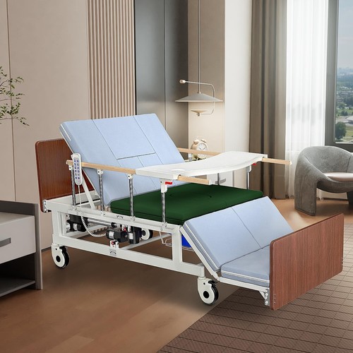Adjustable Electric Hospital Bed with Premium Mattress&Safety Rails for ...