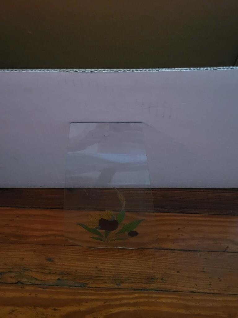 Vintage Ok Lighting Touch Lamp Replacement Glass Panel Flowers | eBay