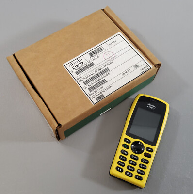 Cisco Unified Wireless Yellow Ruggedized IP Phone PCC Headset Brand New ...