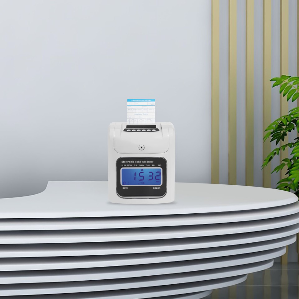 Staff Check In Out Machine LCD Scanner Employee Attendance Machine Time ...