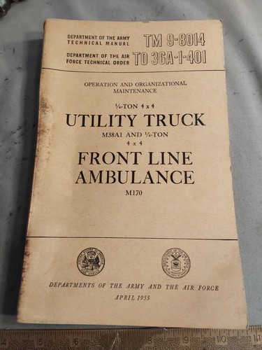 1955 US Army Hand Book Front Line Ambulance m170 | eBay