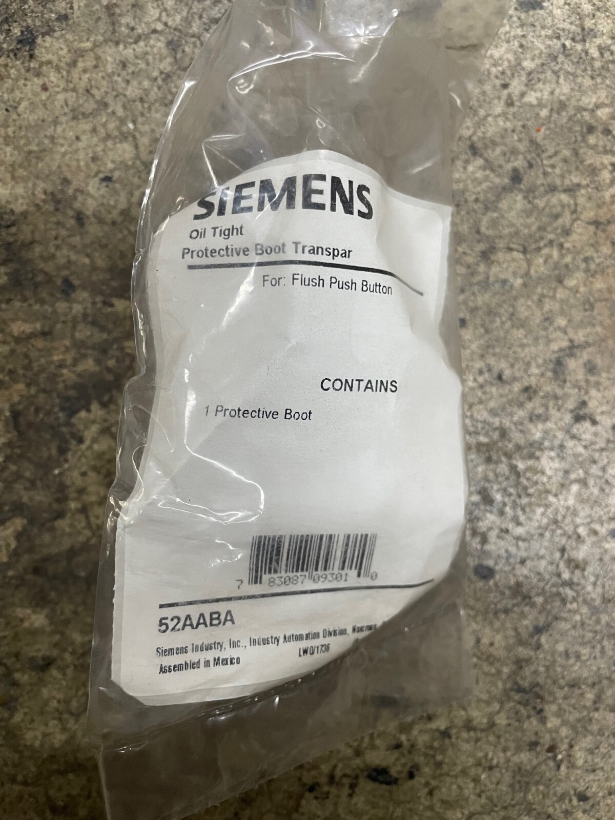 Siemens 52AABA Protective Boot, Flush Pushbutton Operations, Clear | eBay