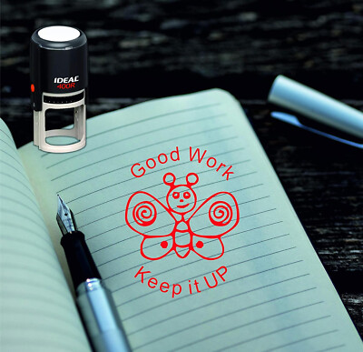 Good Work Round Teacher Stamp, Teachers Stamp, Marking Stamp - GREEN | eBay