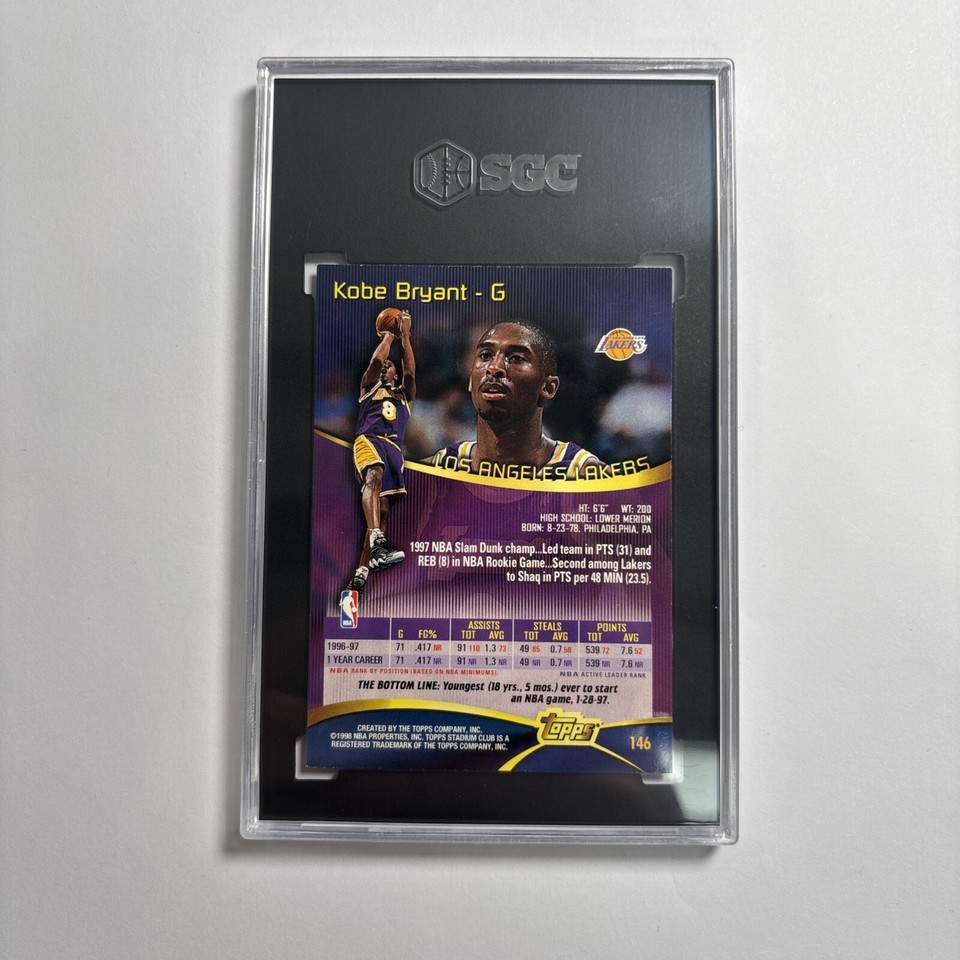 1997-98 TOPPS STADIUM CLUB KOBE BRYANT #146 SGC 8 | eBay