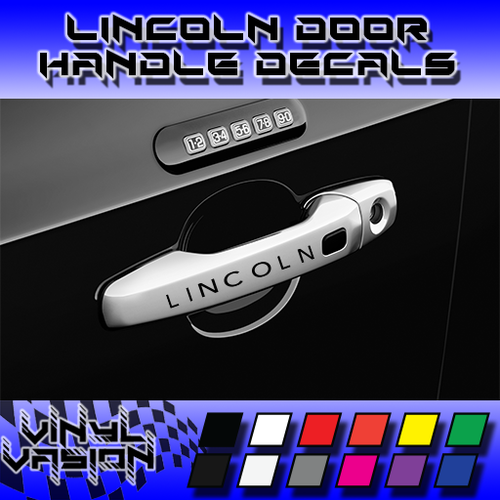 4x Door Handle Decal Sticker for Lincoln Aviator Continental Navigator ...